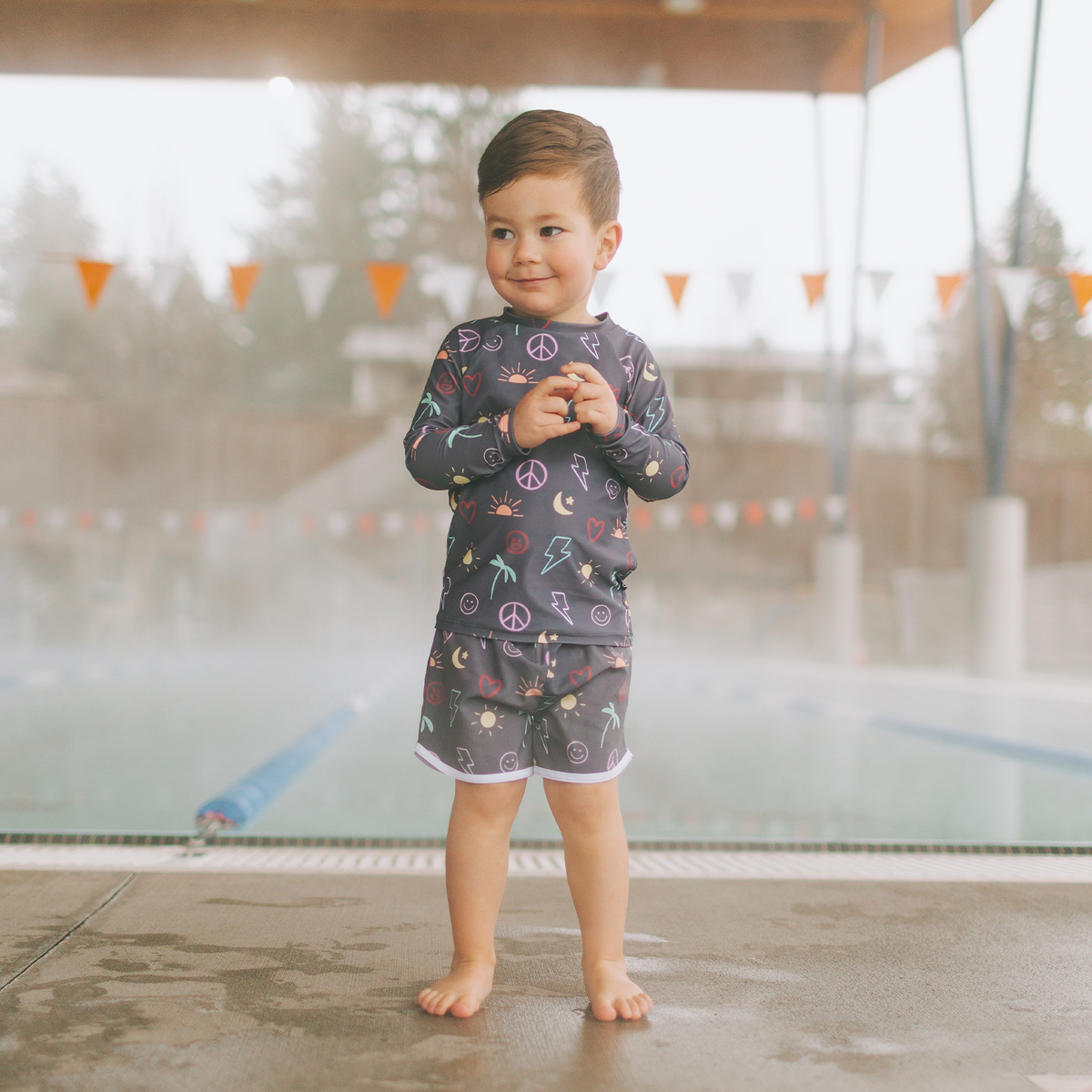 Rashguard Shirt - Sidewalk Chalk – Honeysuckle Swim Company